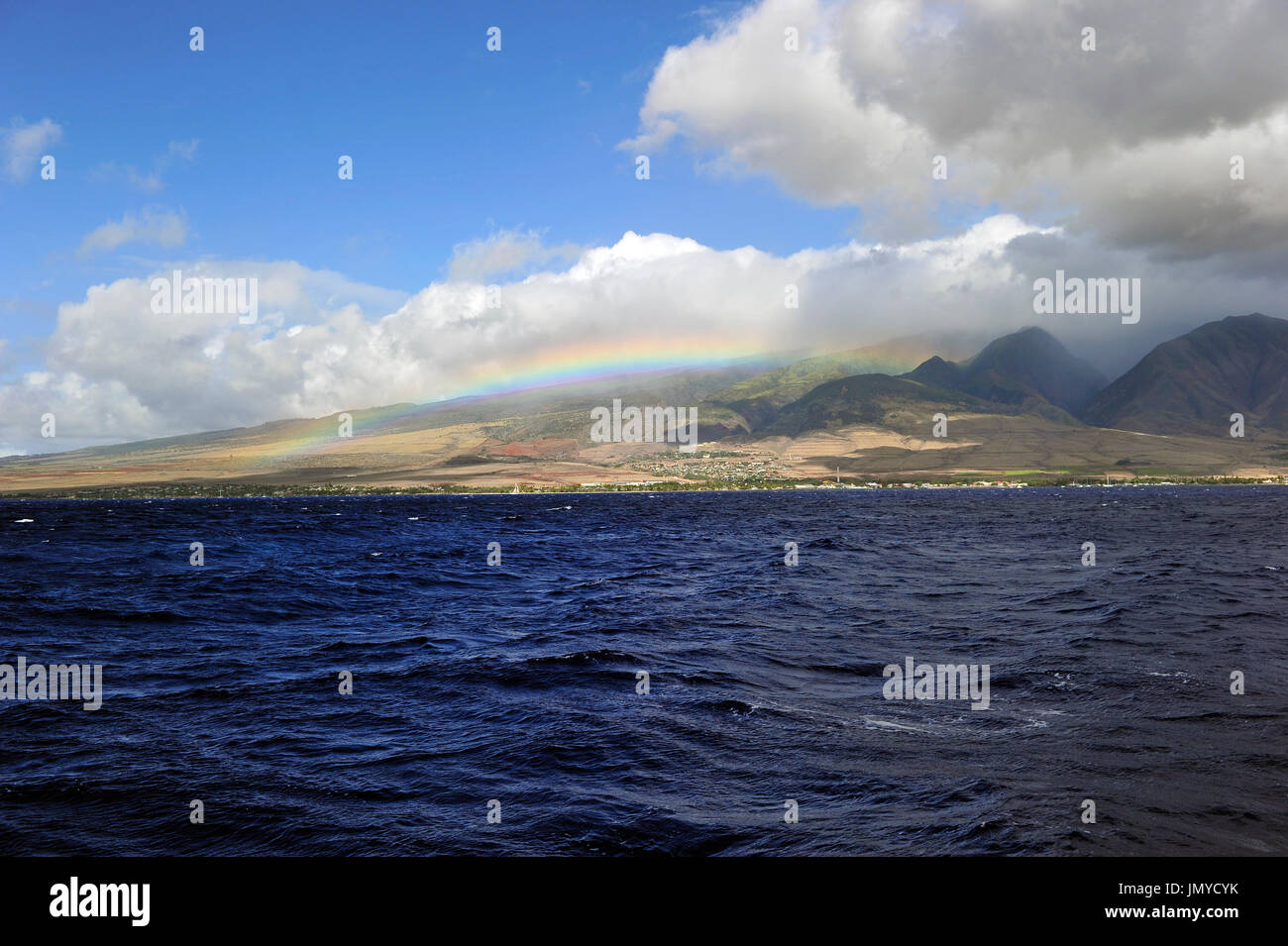 Rainbow over Maui, Hawaii from a boat on the water on Sunday, March 7 ...