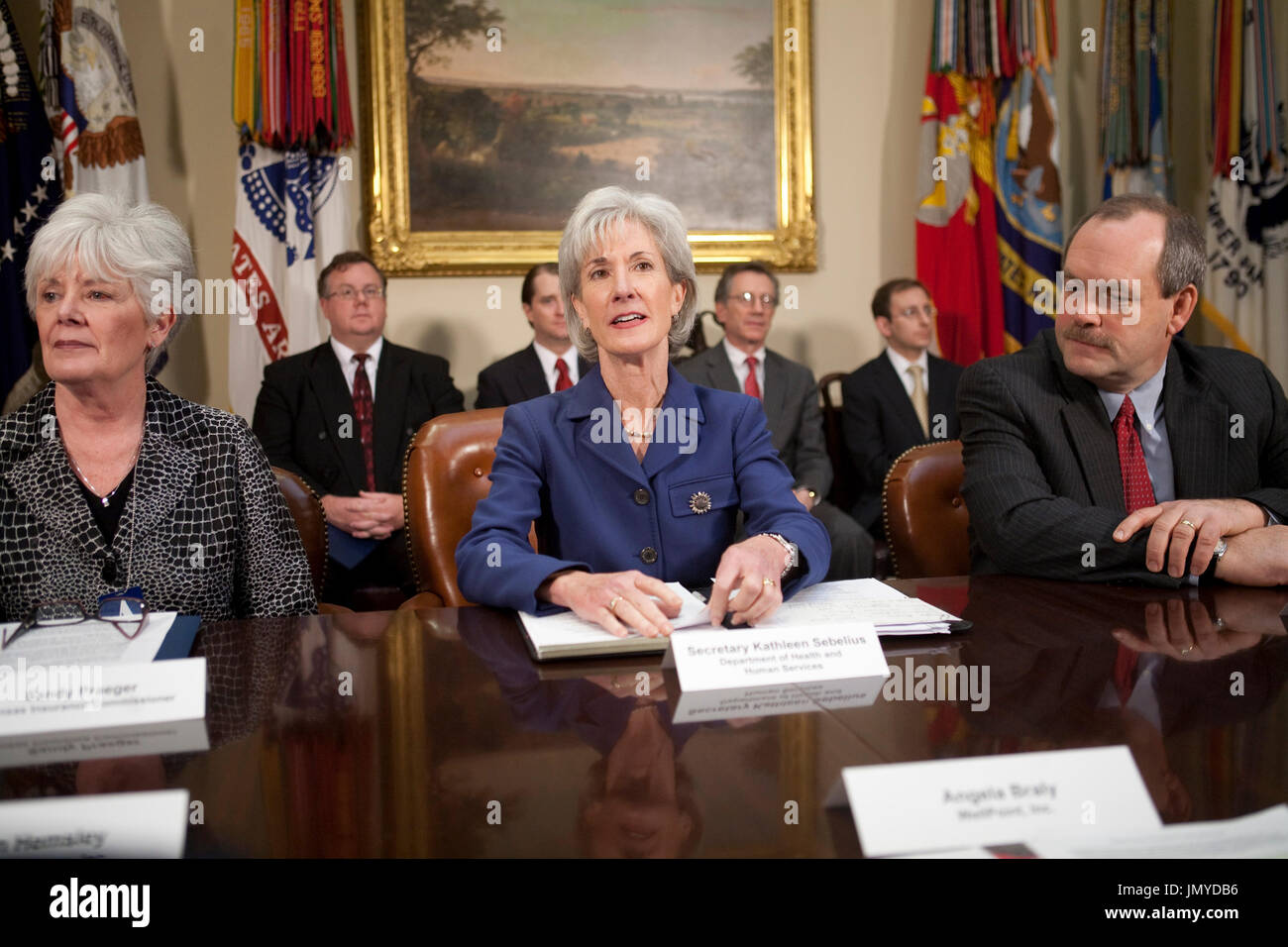 United States Secretary of Health and Human Services (HHS) Kathleen ...
