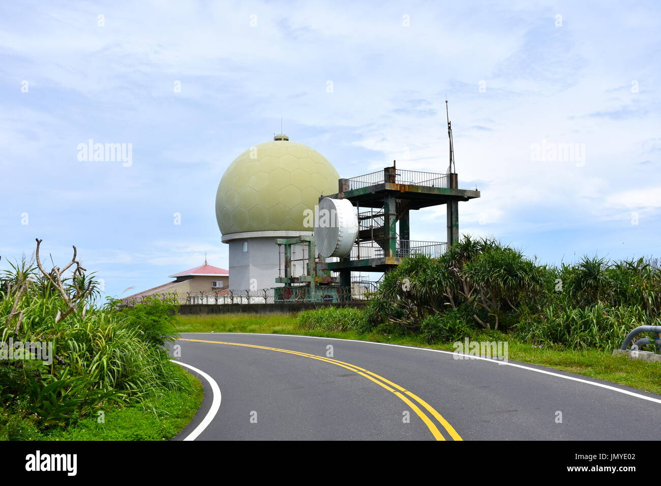 This is a radar military building in Kenting, Taiwan for monitoring ...