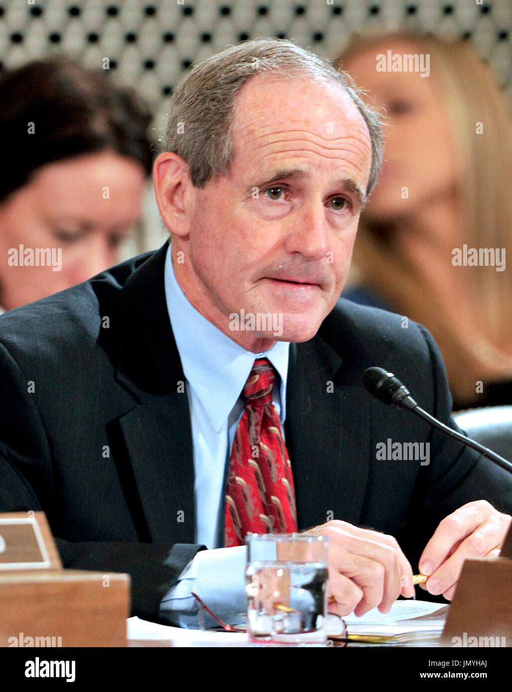 United States Senator Jim Risch (Republican of Idaho), makes an opening ...