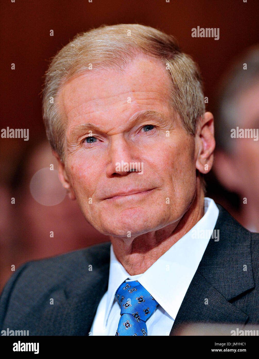 United States Senator Bill Nelson (Democrat of Florida) listens to the ...