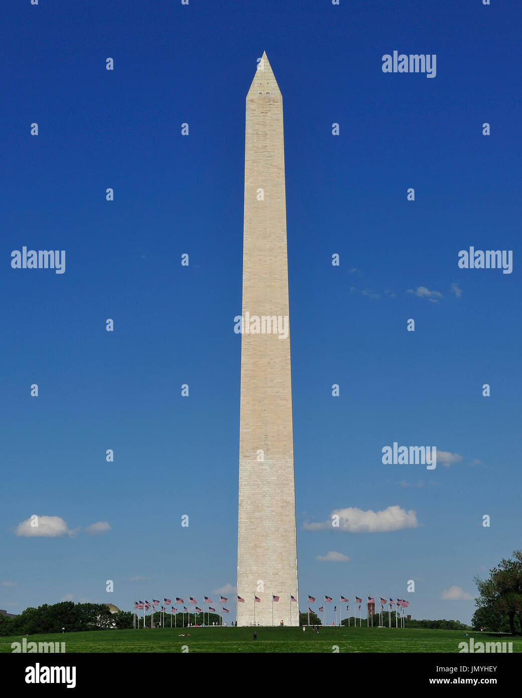 The Washington Monument looking east from 17th Street in Washington, D ...