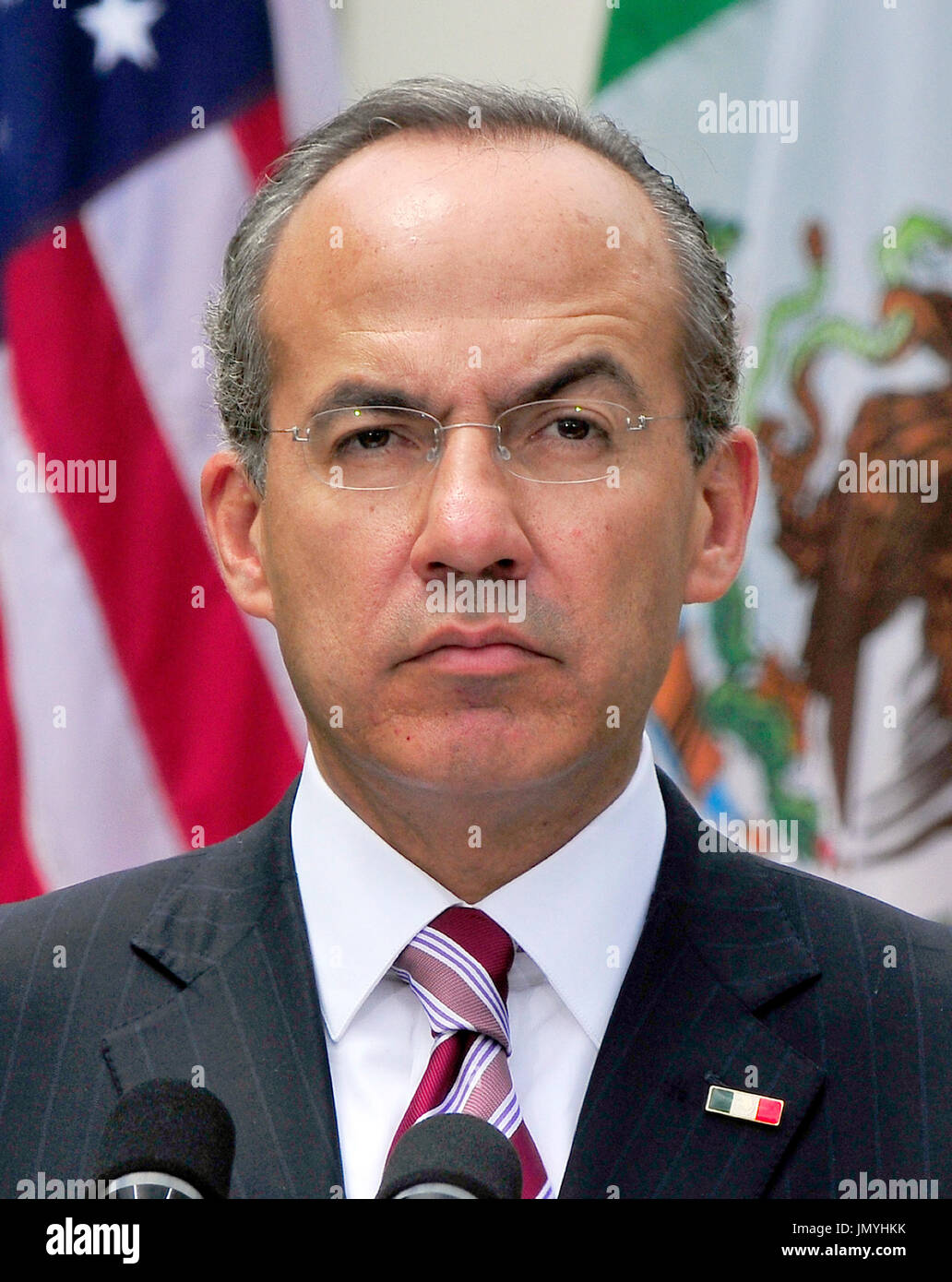 President Felipe Calderón of Mexico holds a joint press conference with ...