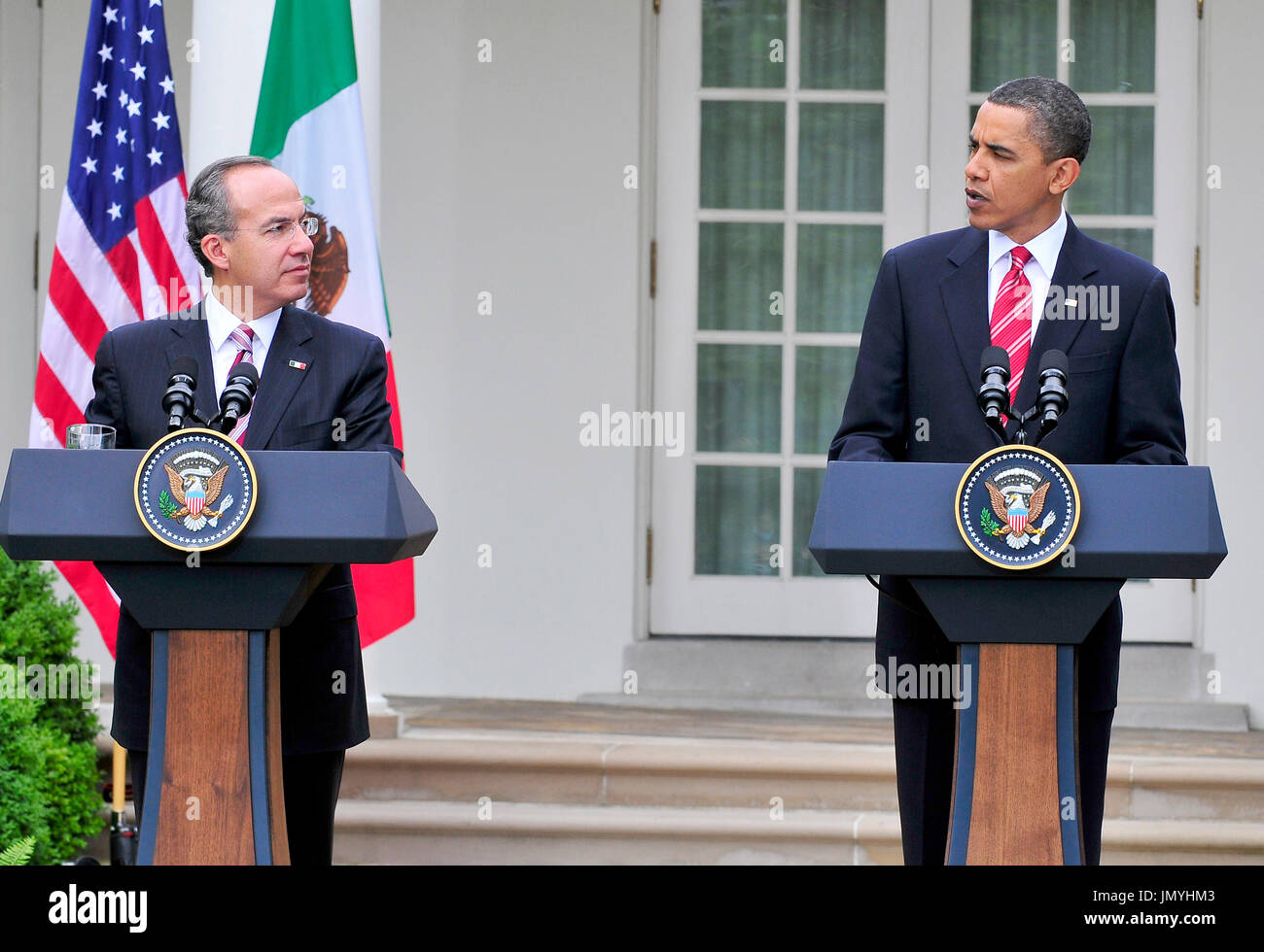 United States President Barack Obama, right, and President Felipe ...