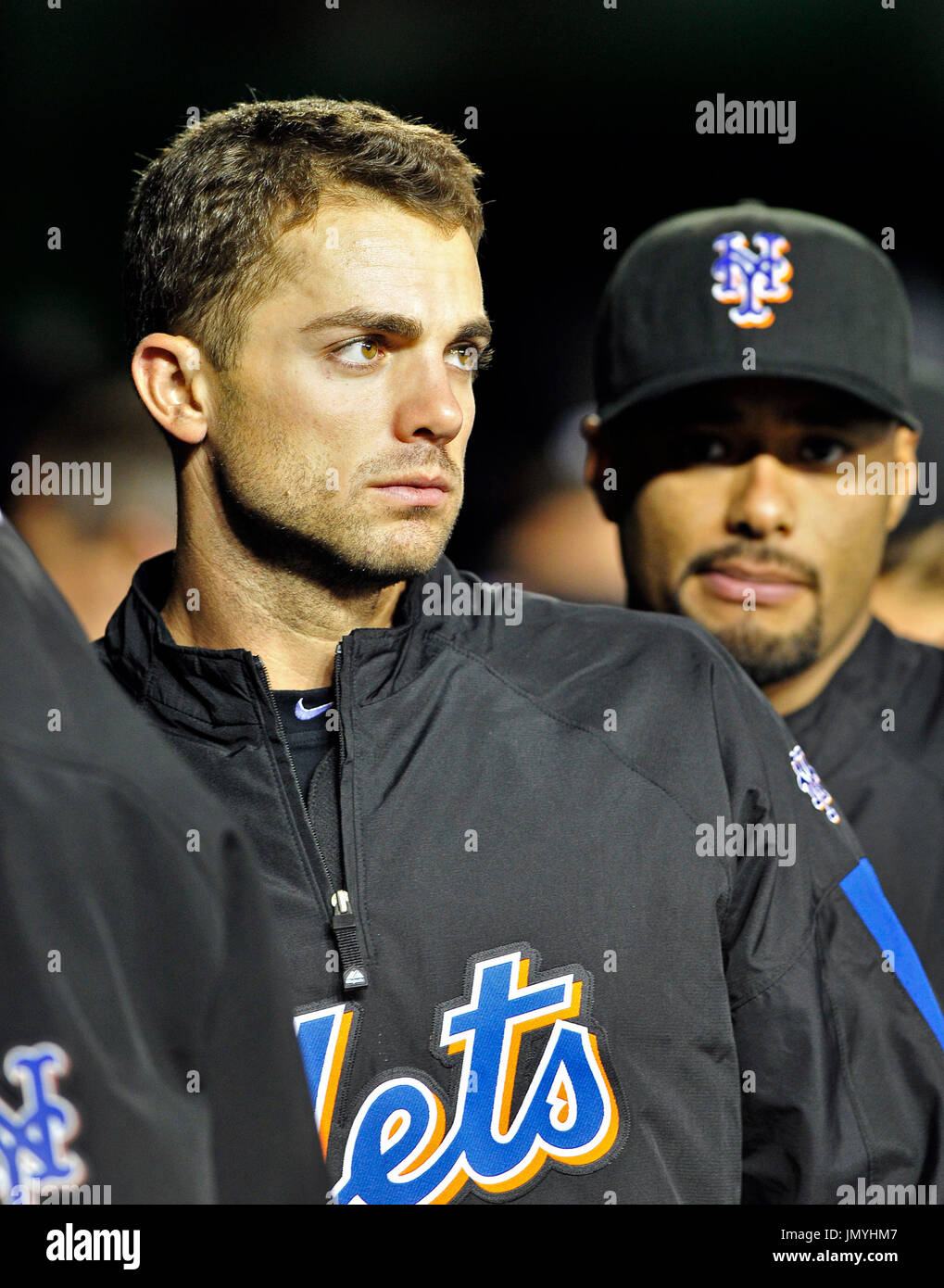 New York Mets third baseman David Wright (5) watches the action against ...