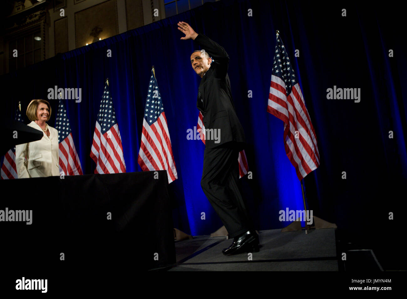 United States President Barack Obama enters the DSCC/DCCC event in ...