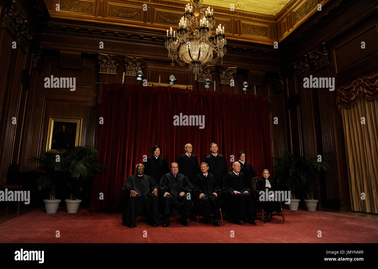 The Supreme Court Justices of the United States sit for a formal group ...