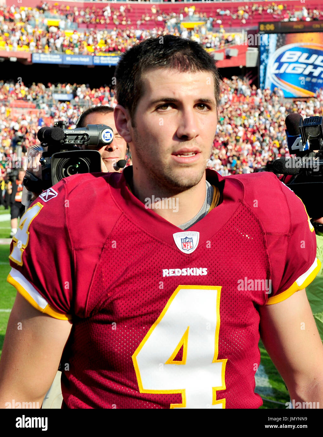 Washington Redskins kicker Graham Gano (4) leaves the field following ...