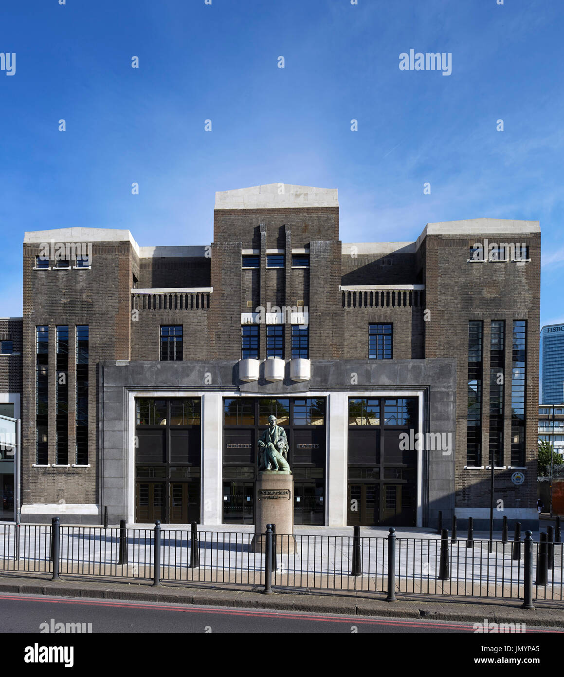 Overall exterior view with Richard Green statue in foreground. Poplar ...
