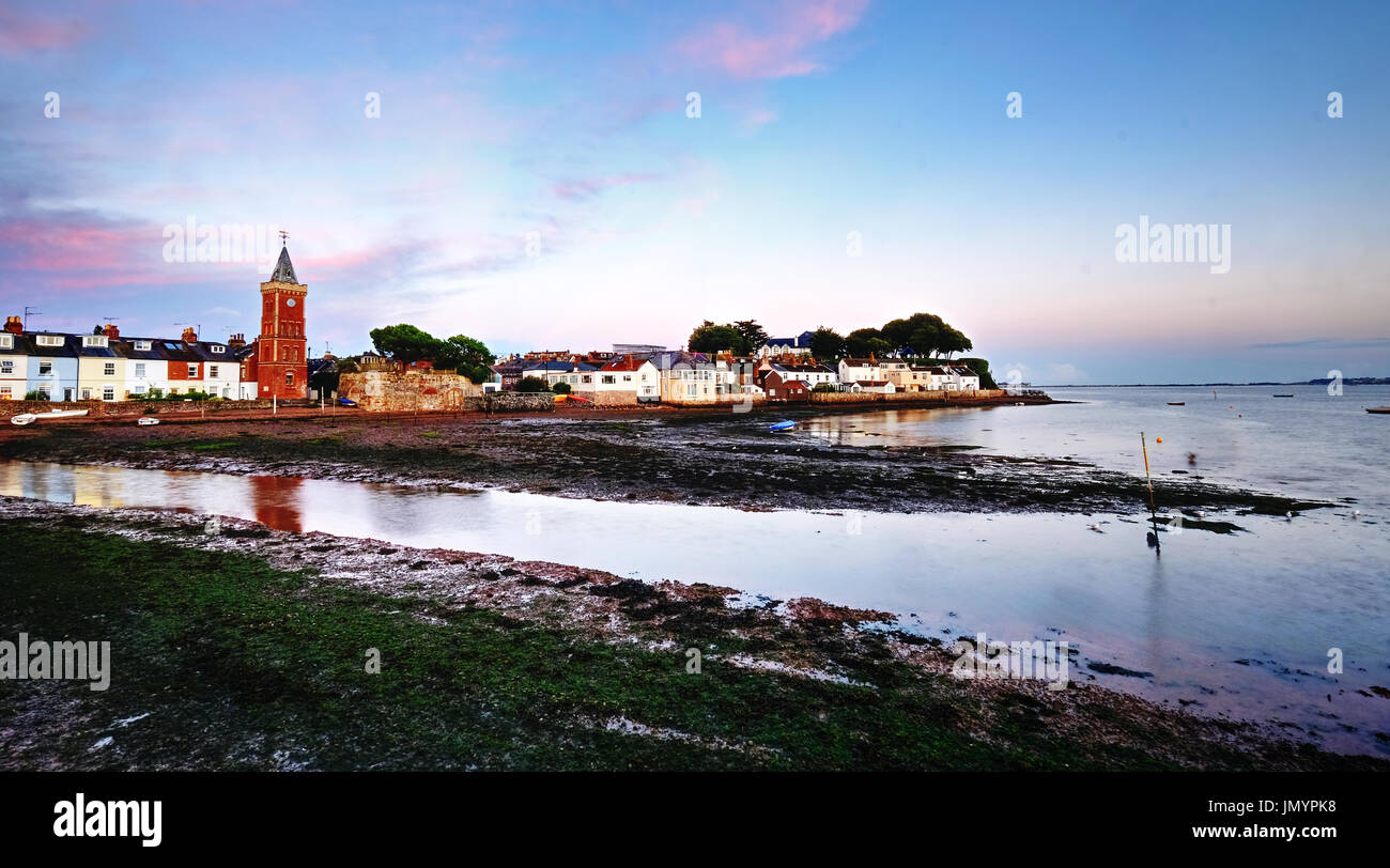 Lympstone Village at sunset Stock Photo - Alamy