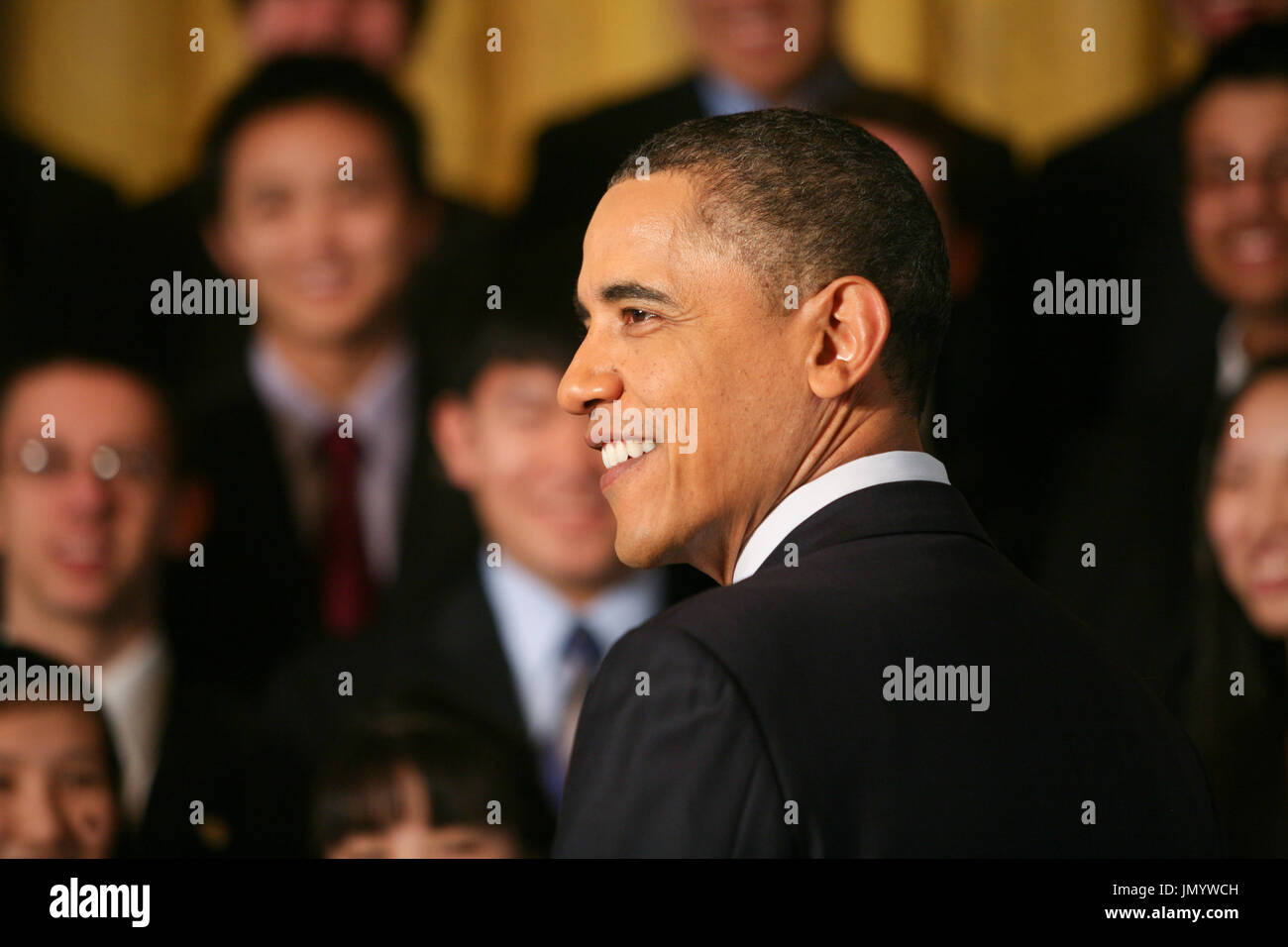 United States President Barack Obama meets with student finalists of ...
