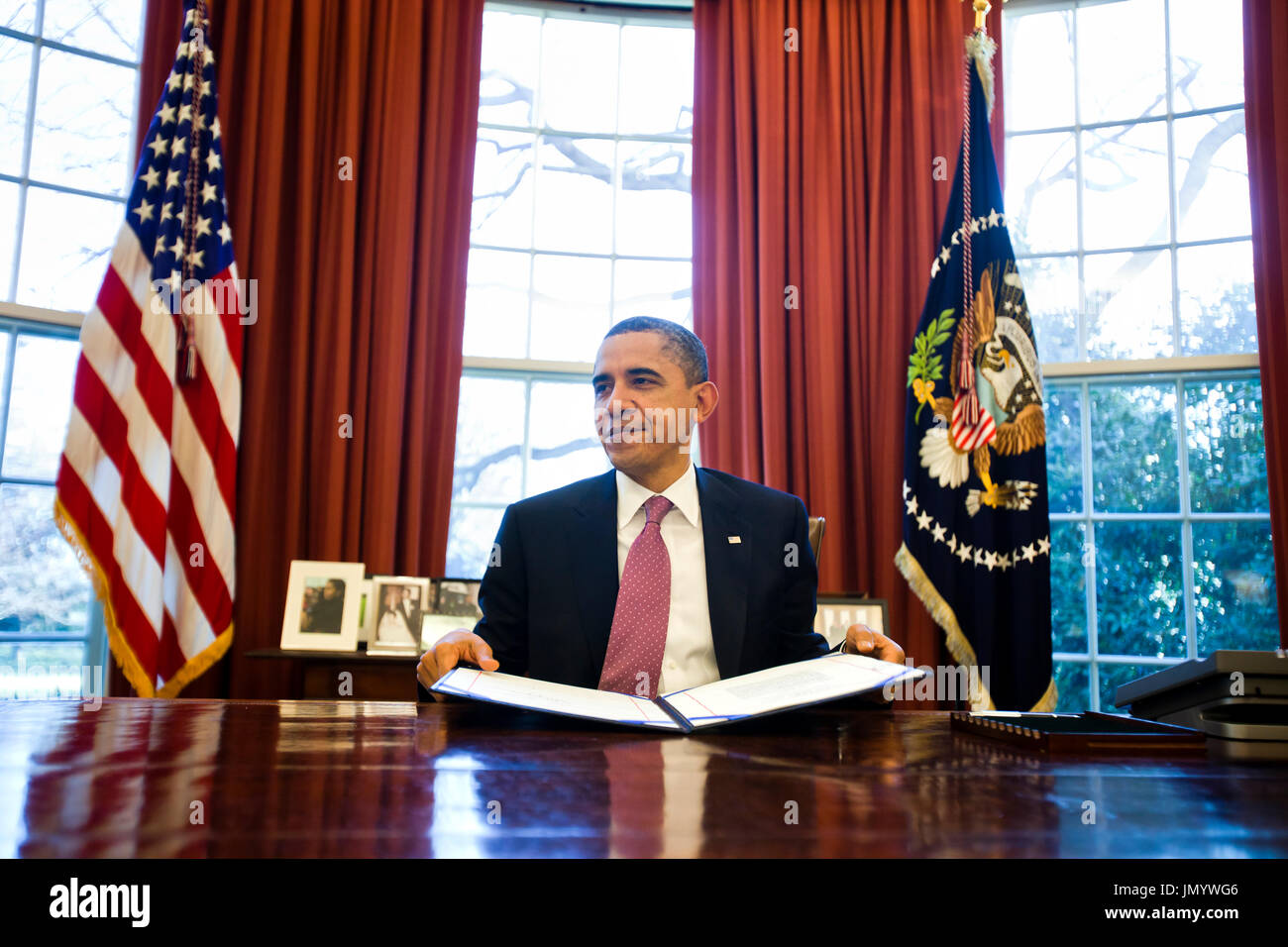 United States President Barack Obama signs the continuing resolution ...