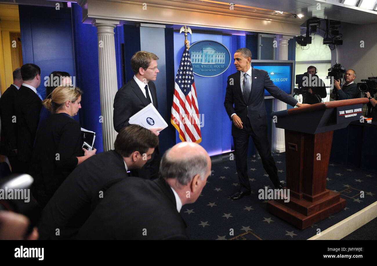 United States President Barack Obama departs after discussing the 2011 ...
