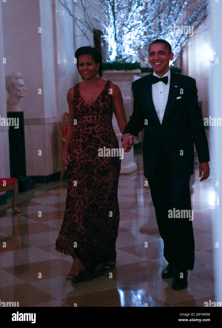 United States President Barack Obama and First Lady Michelle Obama host ...