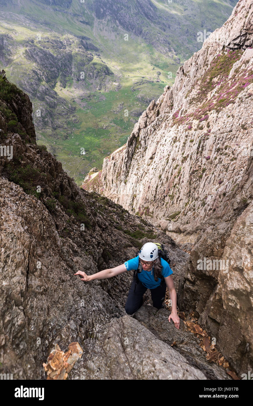 Summer scramble in Snowdonia National Park, north Wales, UK Stock Photo ...