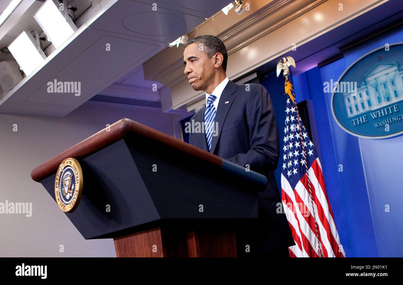 United States President Barack Obama makes a statement on the status of ...