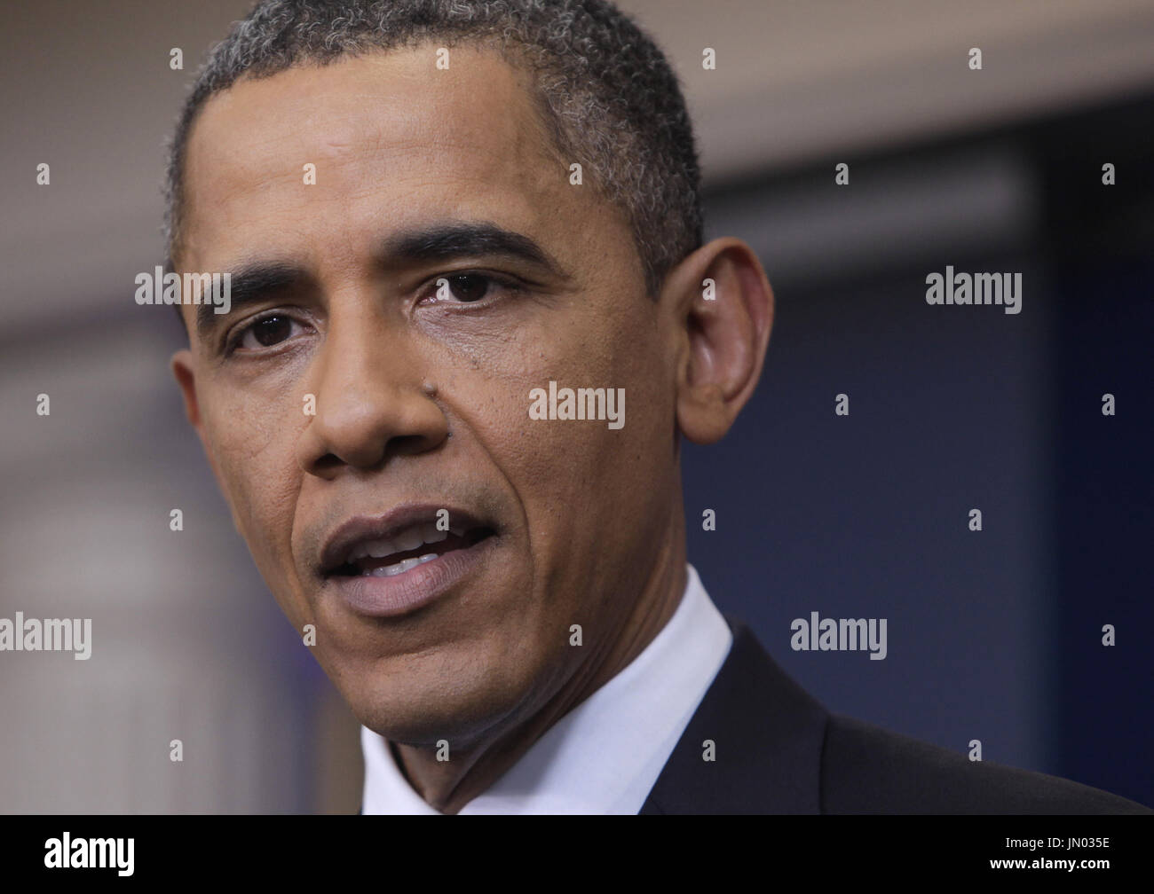 United States President Barack Obama delivers a statement and takes ...