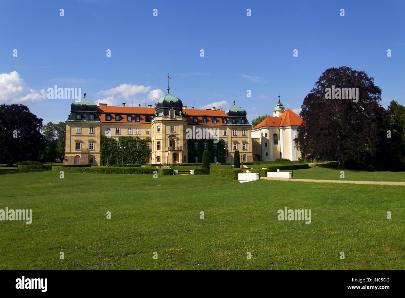 Baroque Castle Lany, summer residence of President of Czech Republic ...