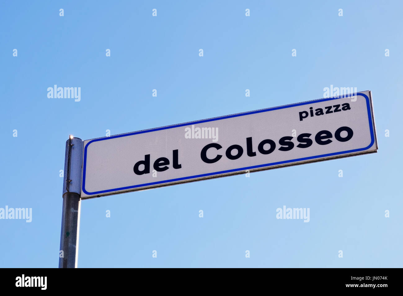 Piazza del Colosseo Street Indicator in Rome, Italy Stock Photo - Alamy