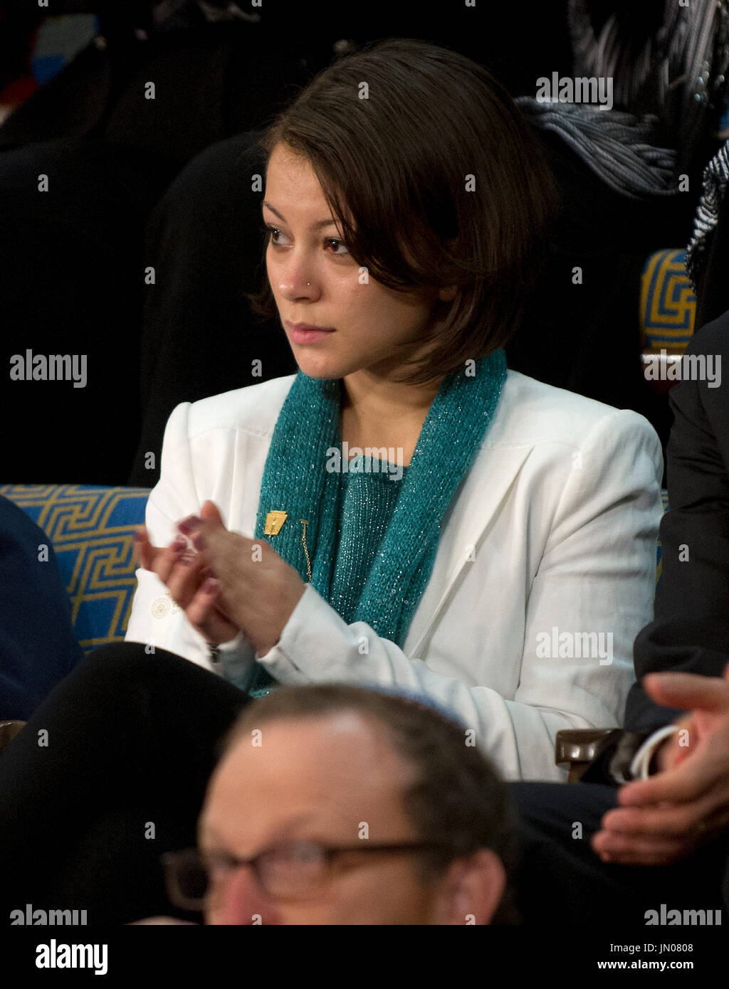 Samantha Garvey applauds as United States President Barack Obama ...