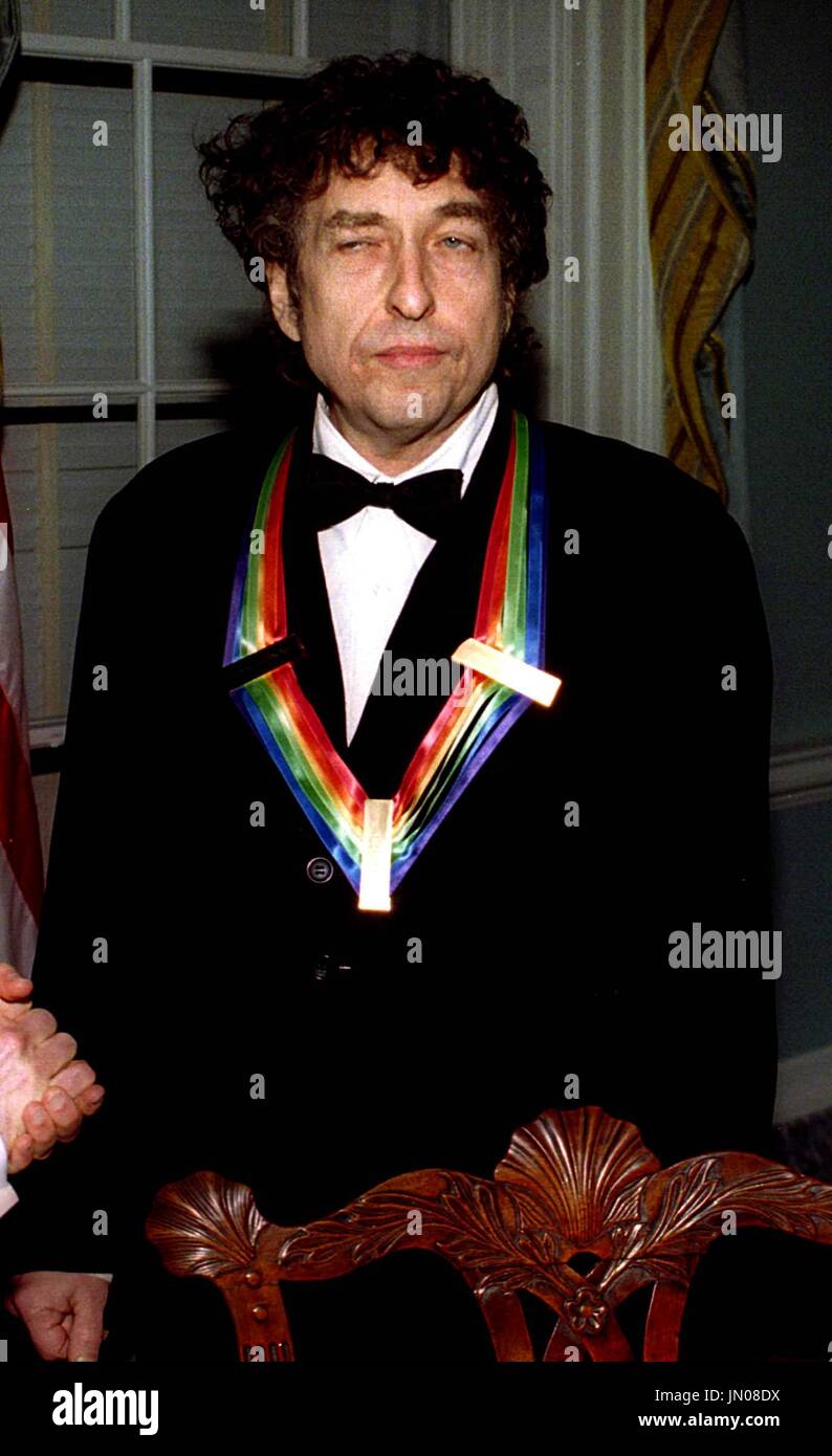 Bob Dylan appears at the United States Department of State during a ...