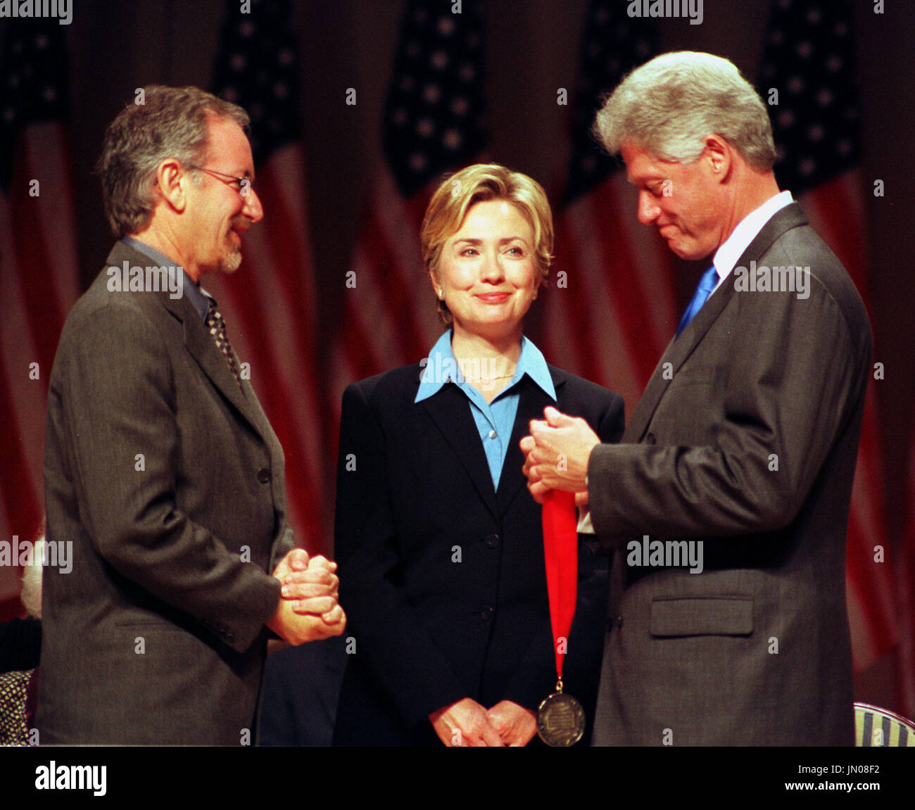 United States President Bill Clinton presents the 1999 National ...