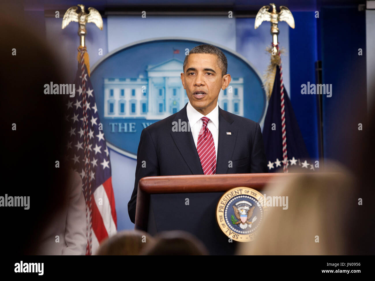 United States President Barack Obama makes a statement about rules ...