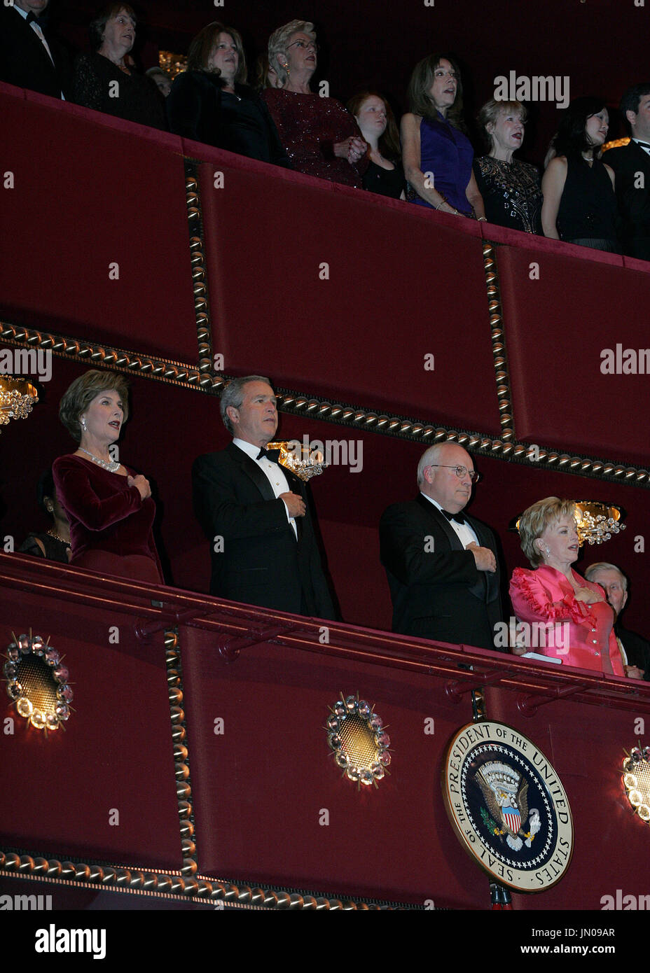 First lady Laura Bush, United States President George W. Bush, Vice ...