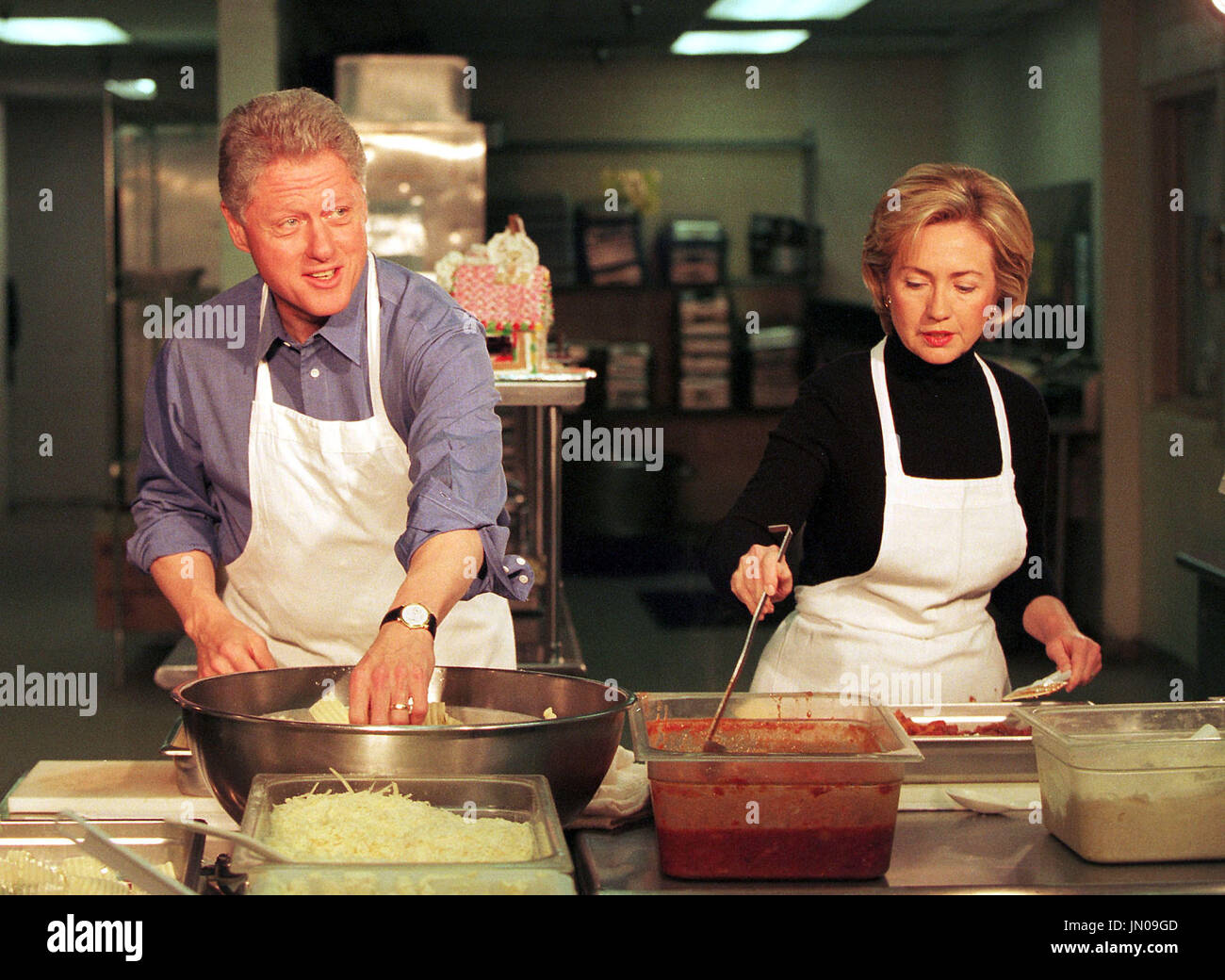 United States President Bill Clinton and first lady Hillary Rodham ...