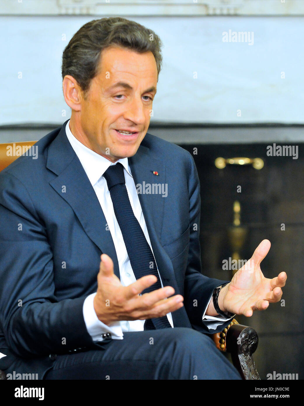President Nicolas Sarkozy of France holds a bilateral meeting with ...