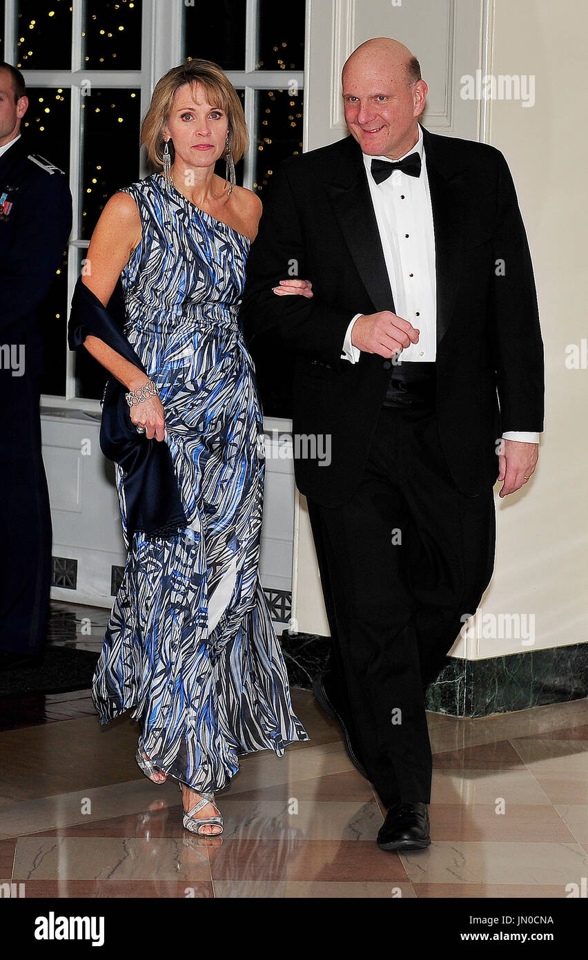 Steven Ballmer, CEO, Microsoft Corporation, and his wife, Connie ...