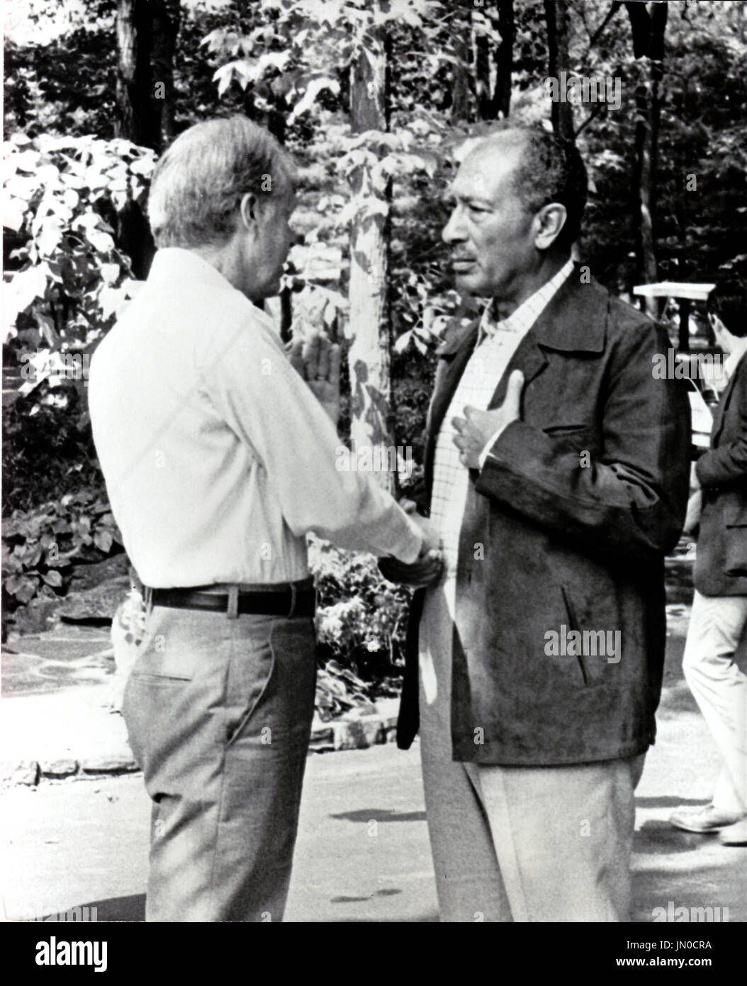 United Stats President Jimmy Carter, left, and President Anwar Sadat ...