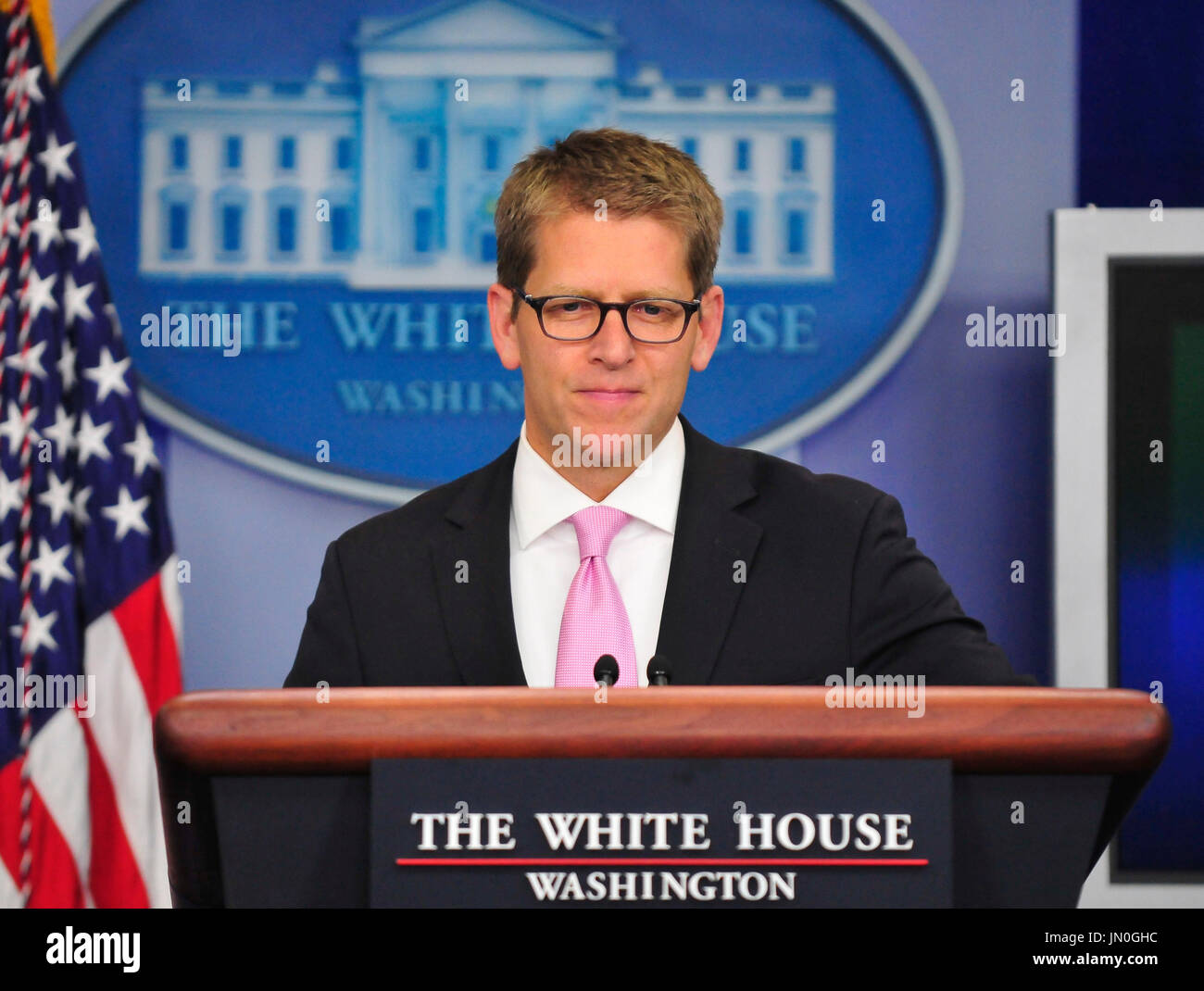 White House Press Secretary Jay Carney conducts his daily briefing in ...