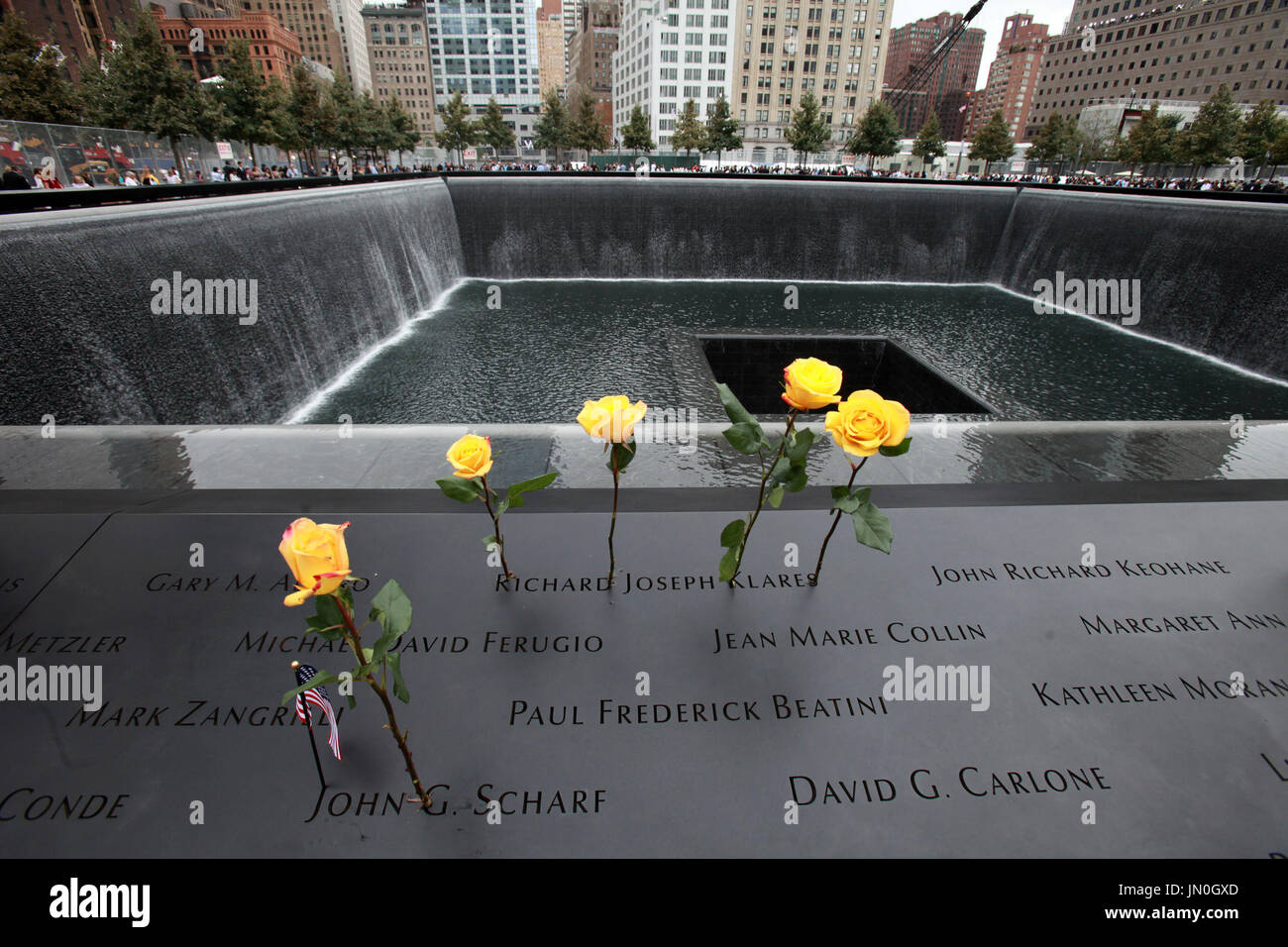 On the 10th anniversary of the September 11th attacks, flowers were ...