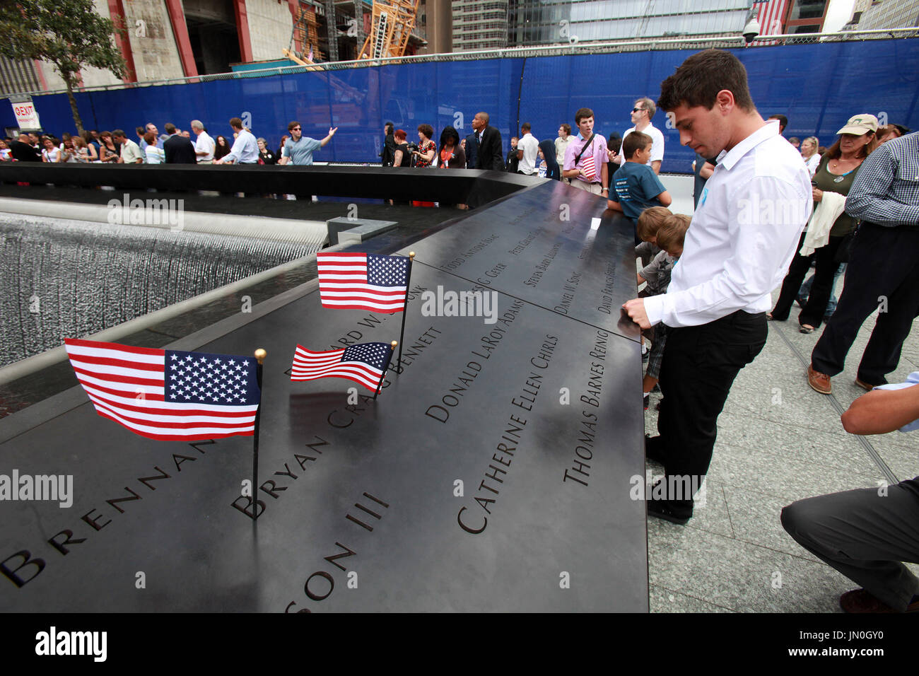On the 10th anniversary of the September 11th attacks, the scene at the ...