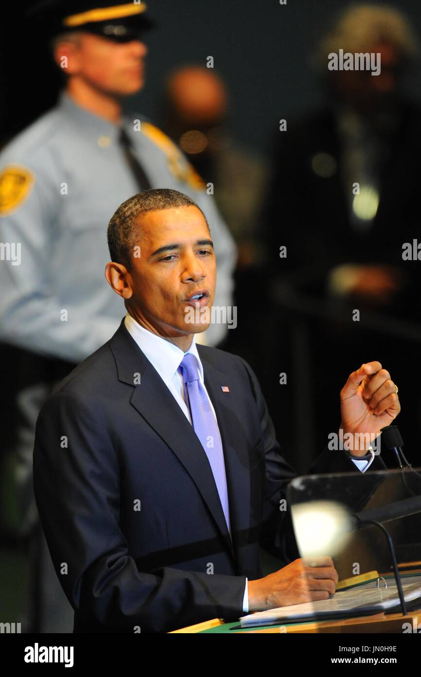 United States President Barack Obama speaks to the United Nations ...