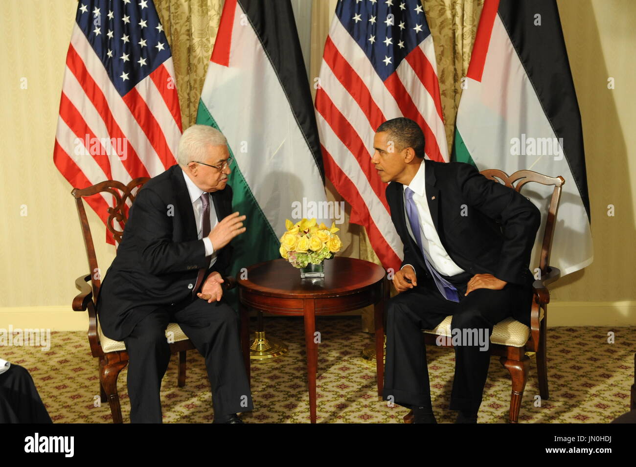 United States President Barack Obama met with President Mahmoud Abbas ...