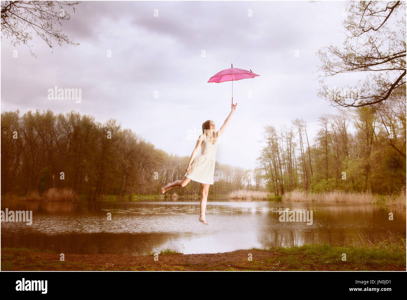 Umbrella flying hi-res stock photography and images - Alamy