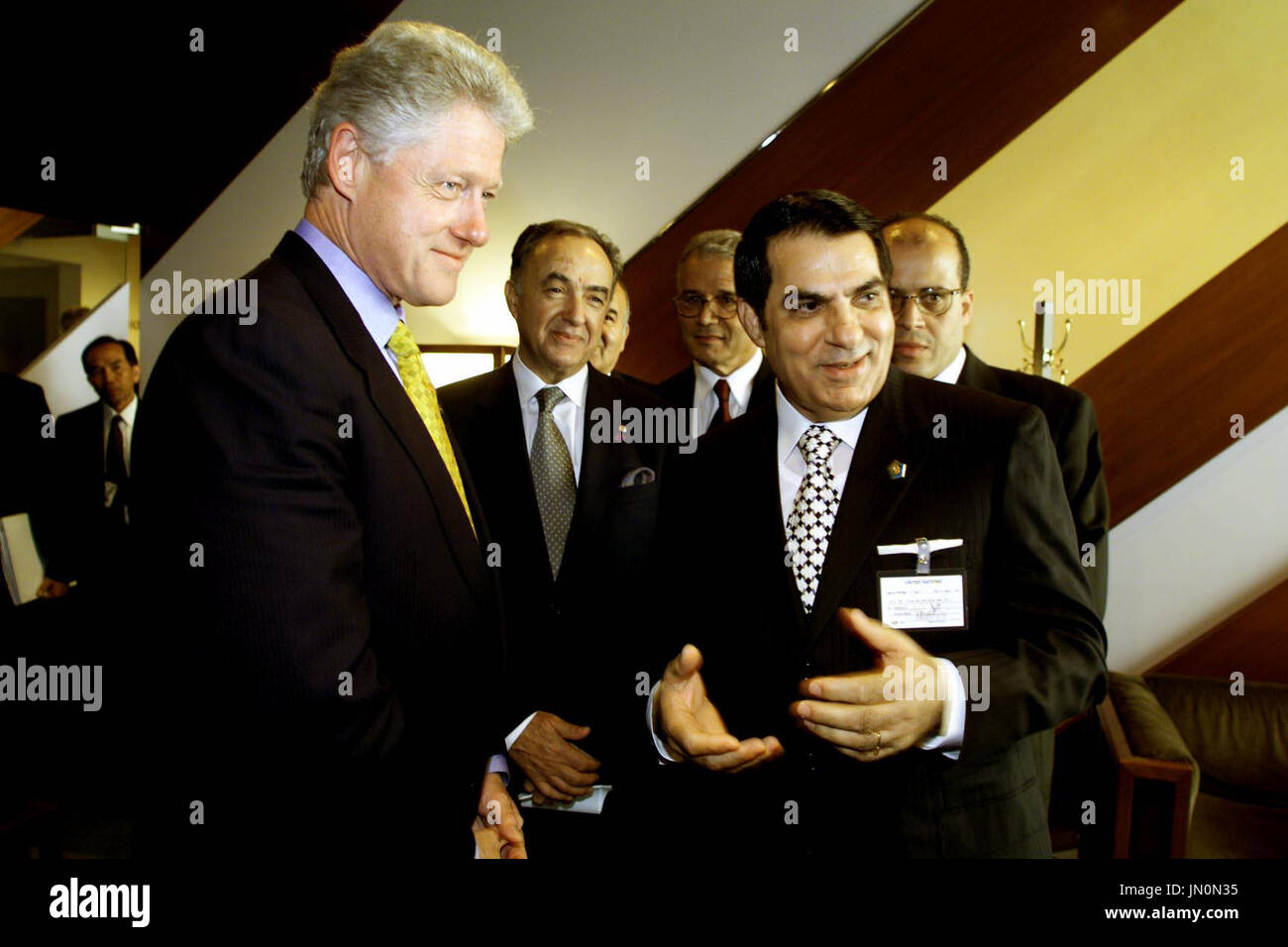 United States President Bill Clinton meets with President Ben Ali of ...