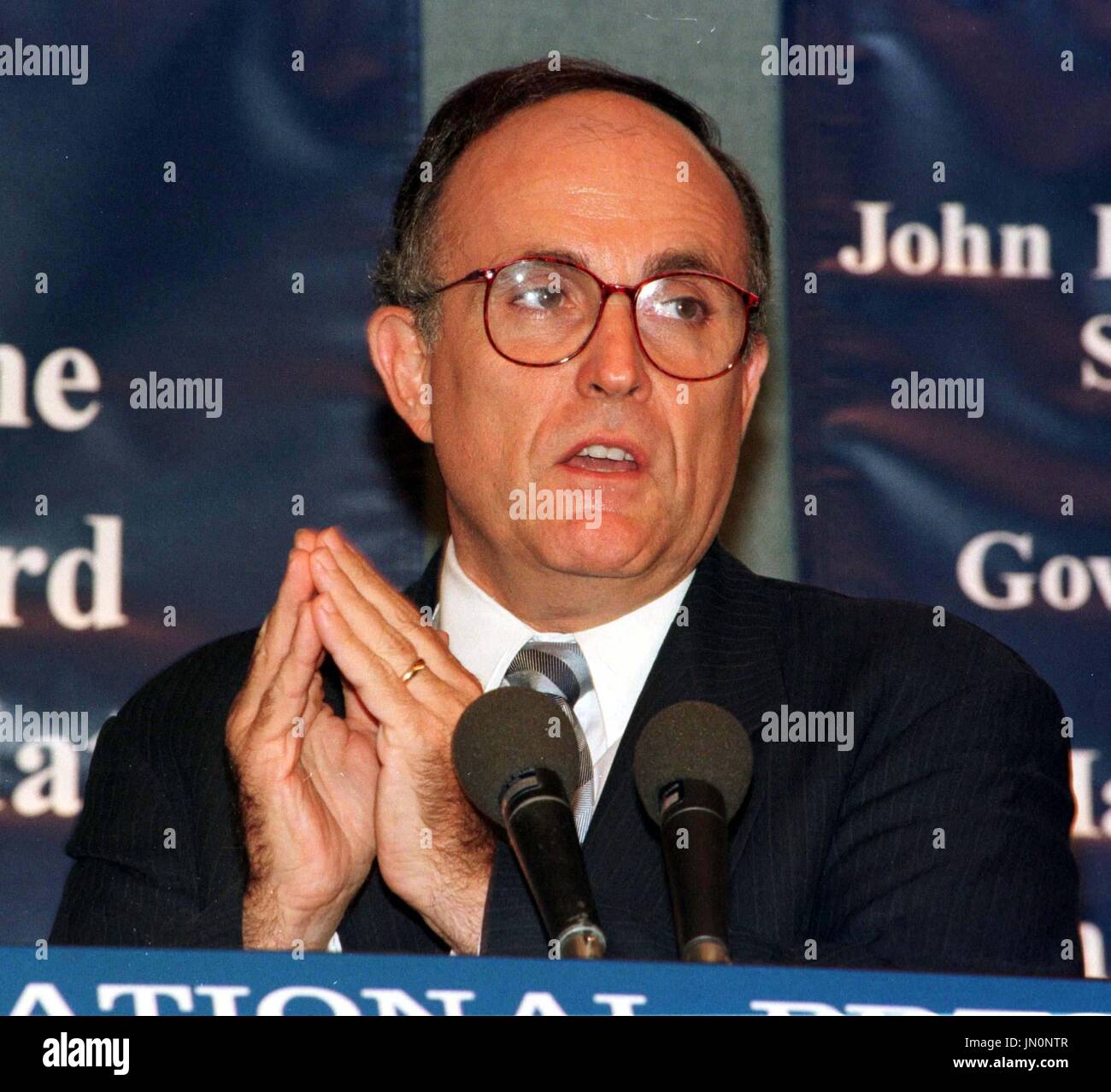 New York Mayor City Rudolph Giuliani speaks at the Innovations in ...