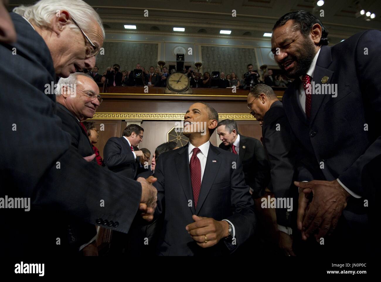 United States President Barack Obama arrives for his State of the Union ...