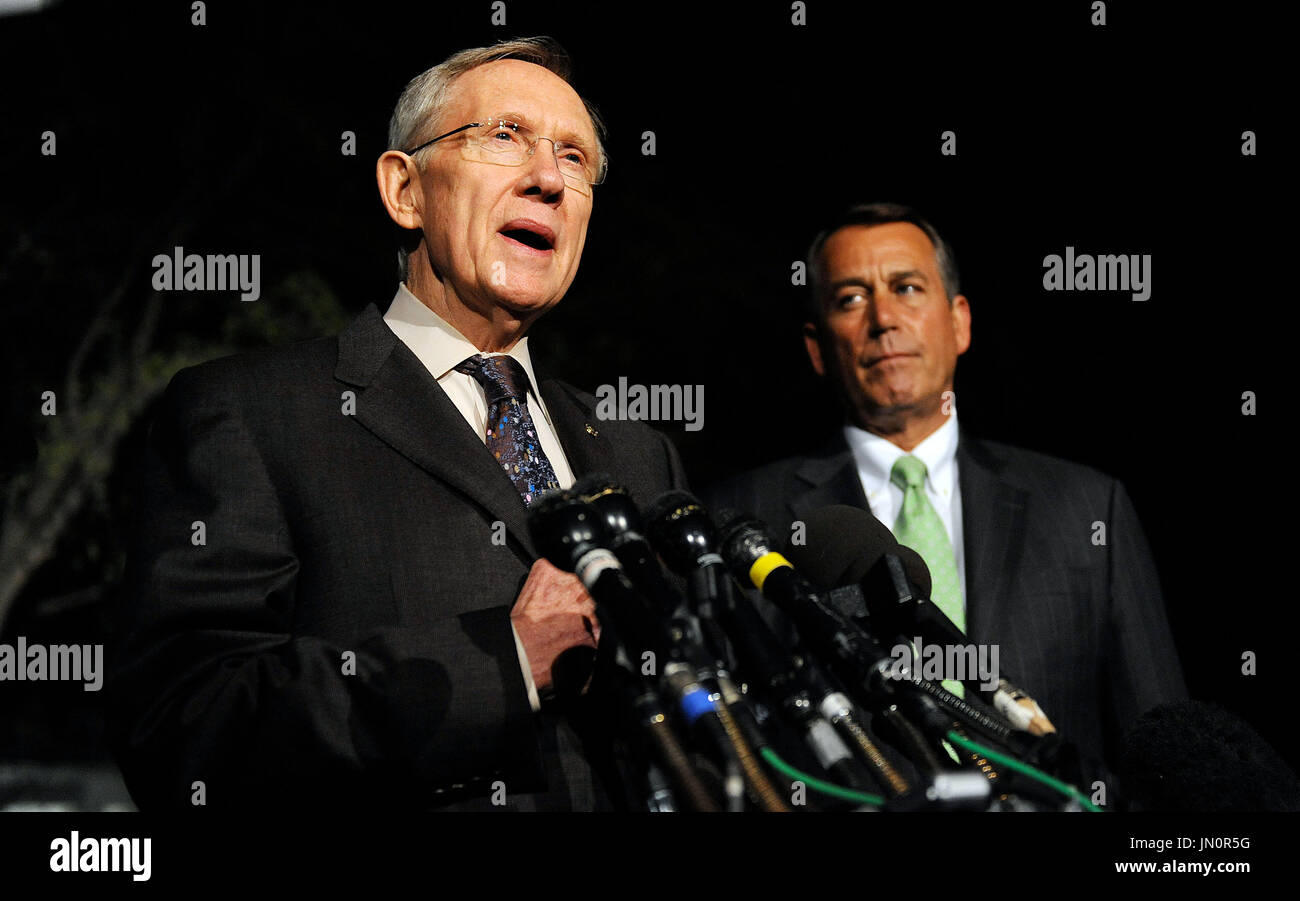 United States House Speaker John Boehner, right, and U.S. Senate ...