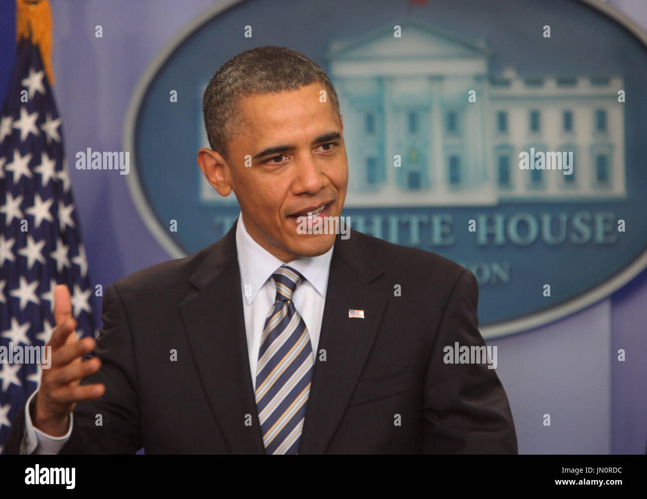 United States President Barack Obama makes a statement following the ...