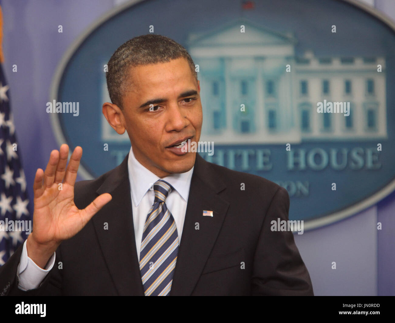 United States President Barack Obama makes a statement following the ...