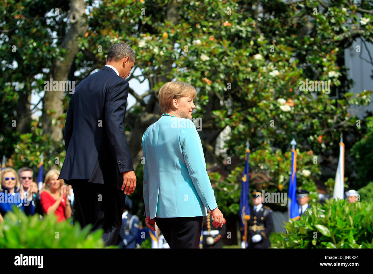 United States President Barack Obama, left, and Chancellor Angela ...