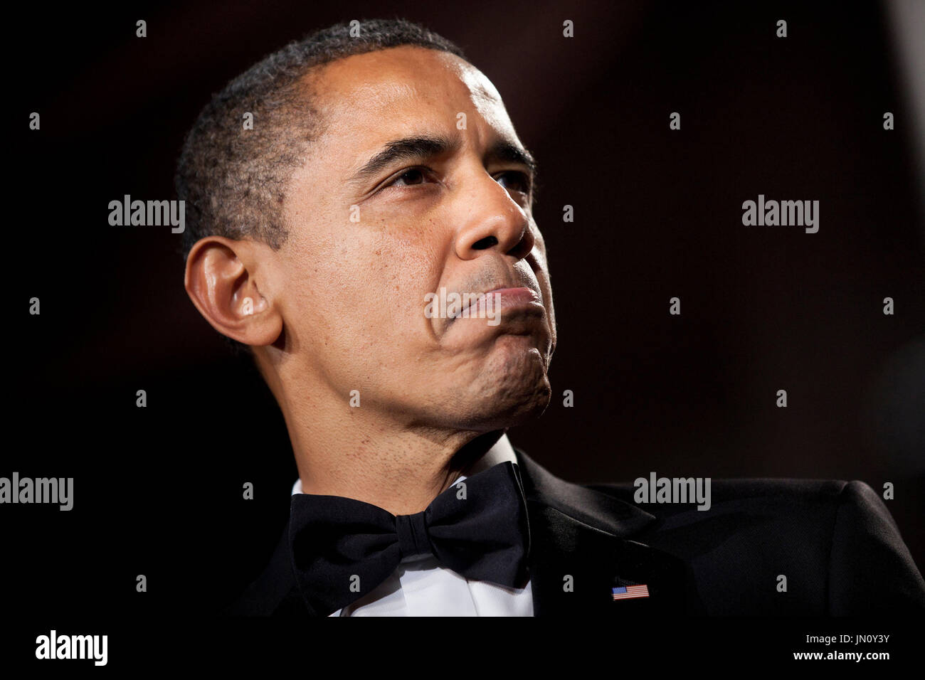United States President Barack Obama pauses while speaking during the ...