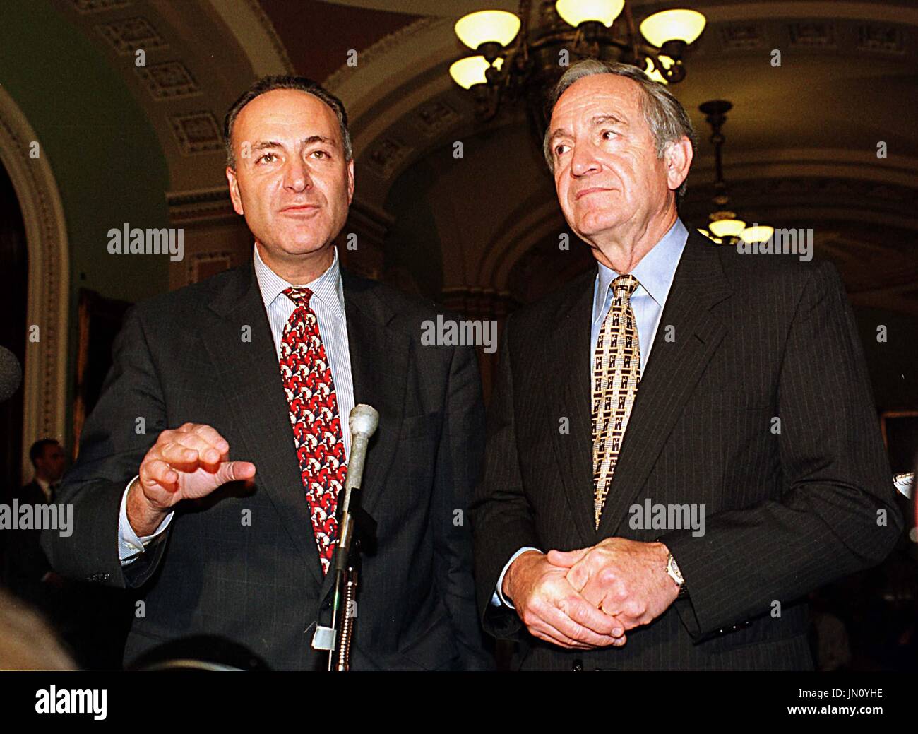 United States Senators Charles E. Schumer (Democrat of New York), left ...