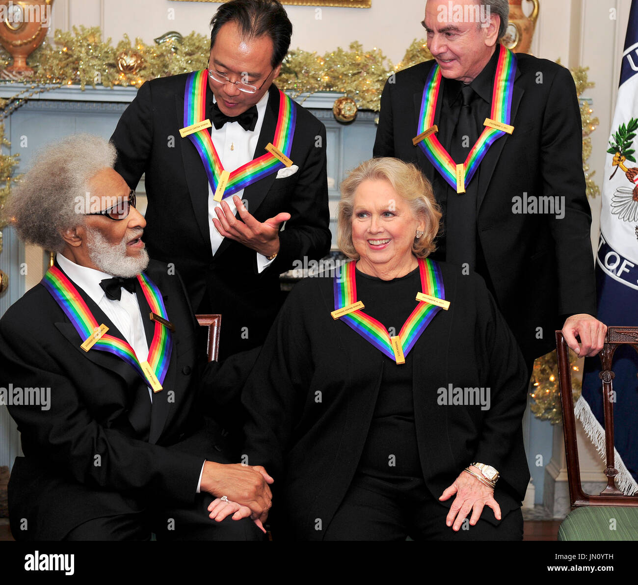 Sonny Rollins, Yo-Yo Ma, Barbara Cook, and Neil Diamond, recipients of ...