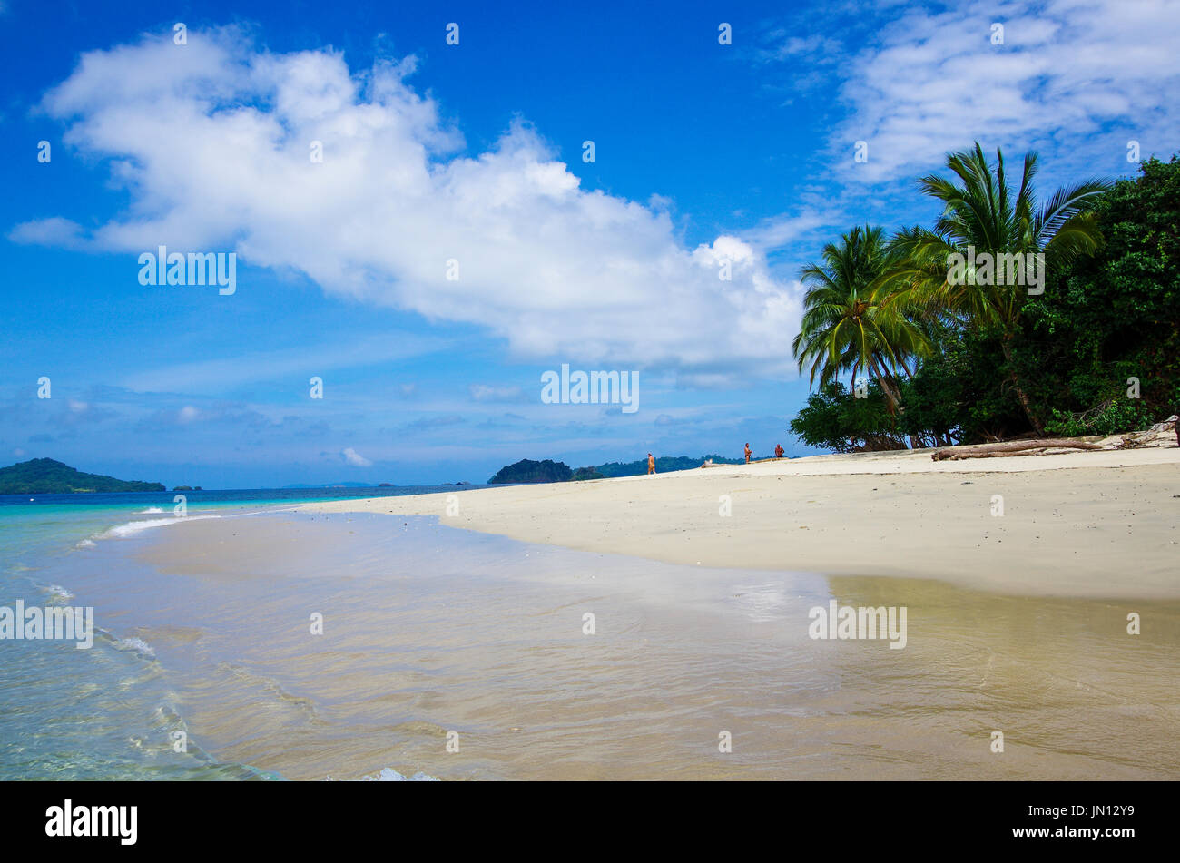 Beautiful beach scene with crystal clear water on the island called ...