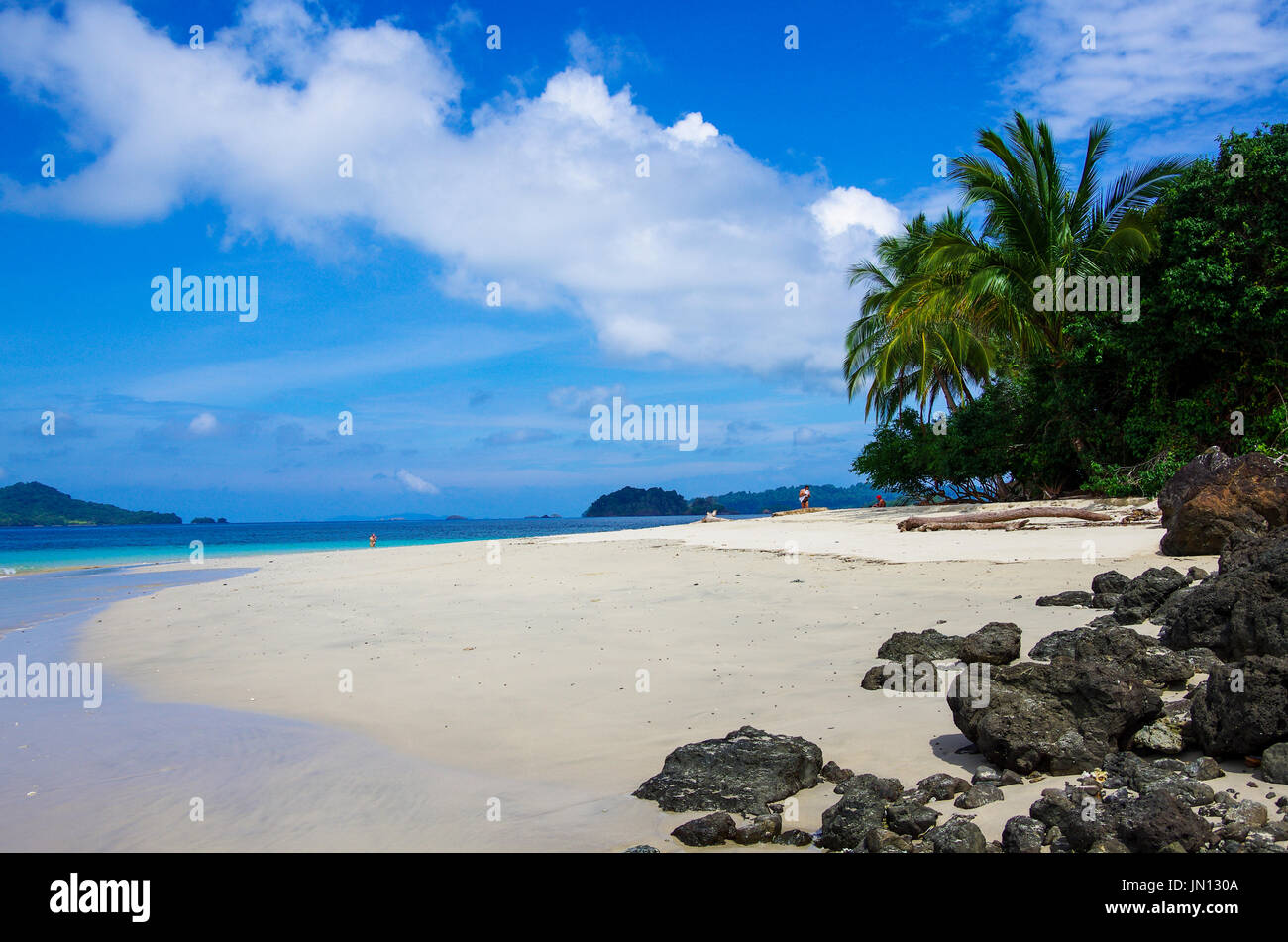 Beautiful beach scene with crystal clear water on the island called ...